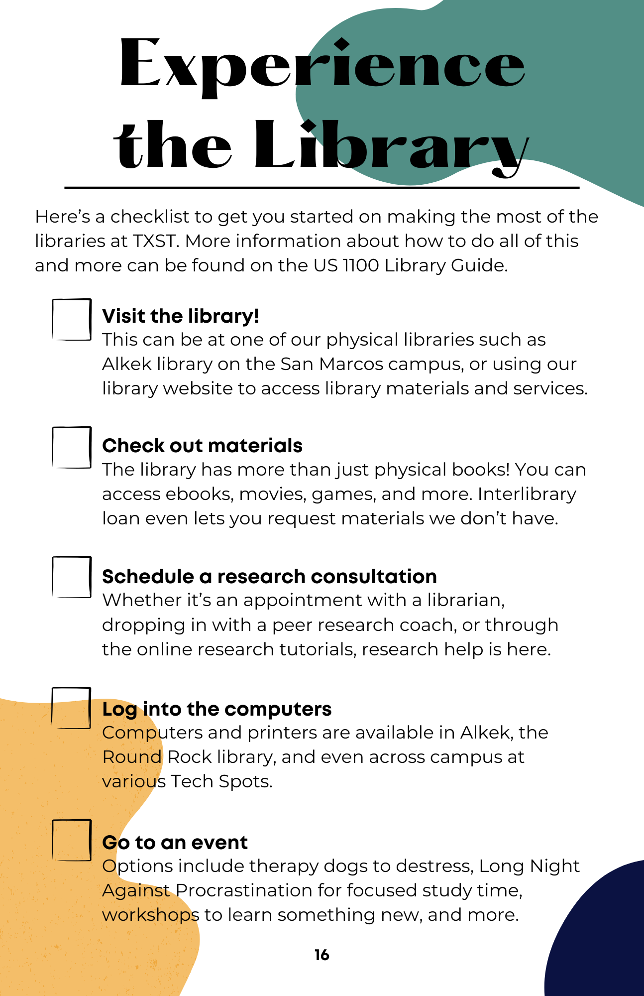 Library – University Seminar Planner